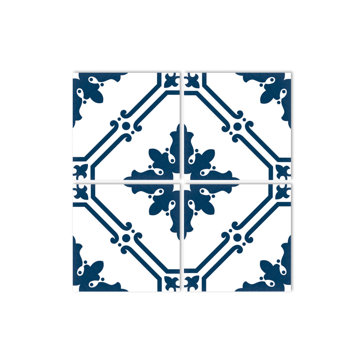 TILE STICKER - Set of 4 - "faro 03" - Etsy