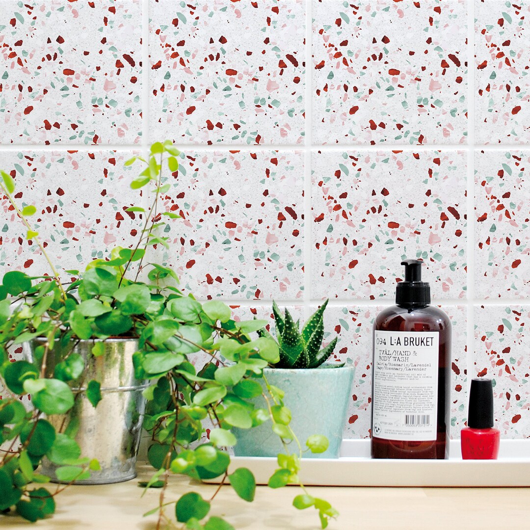 TILE DECAL / Tile Stickers- Set of 4 - "terrazzo 03" - Etsy
