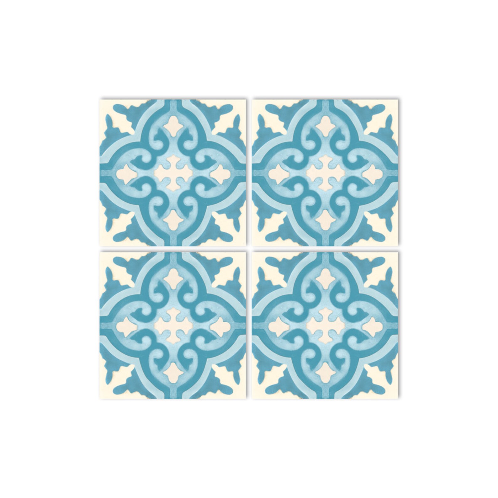 TILE DECAL - Set of 4 - "rimal 01" - Etsy