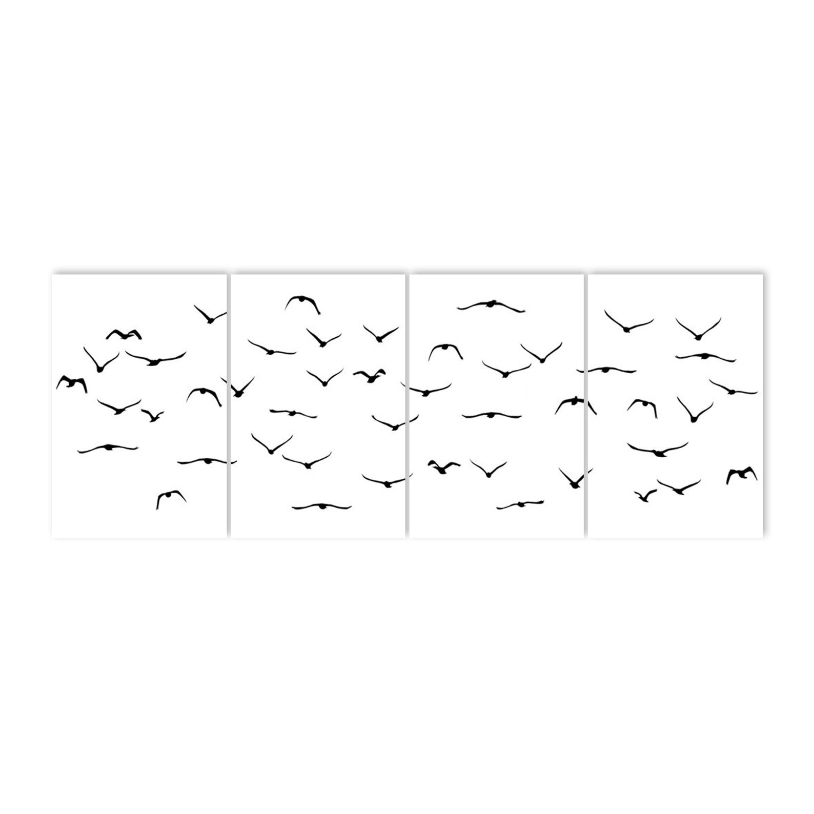 Tile Decal Set of 4 flock - Etsy