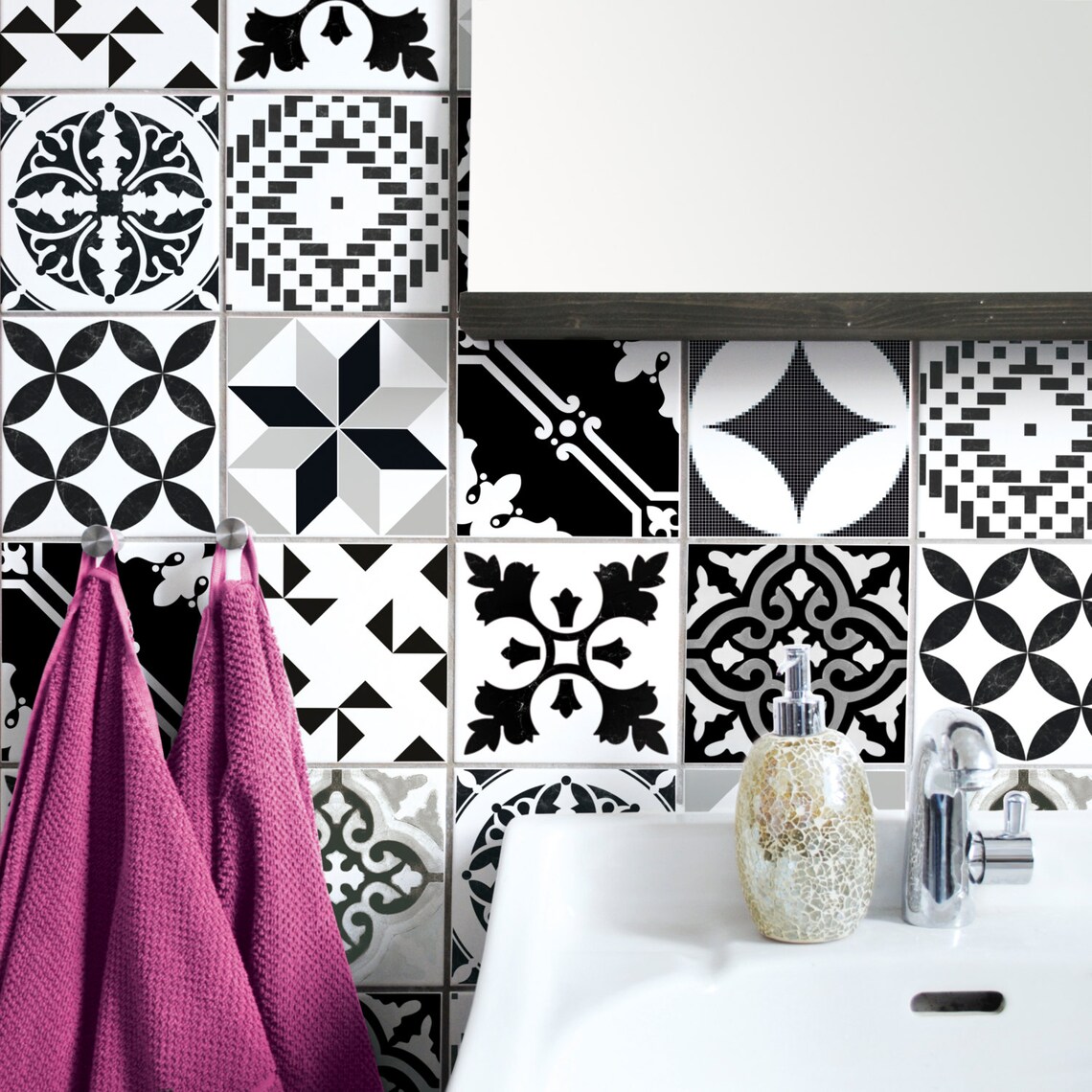 TILE DECALS Set of 10 bento 1 - Etsy