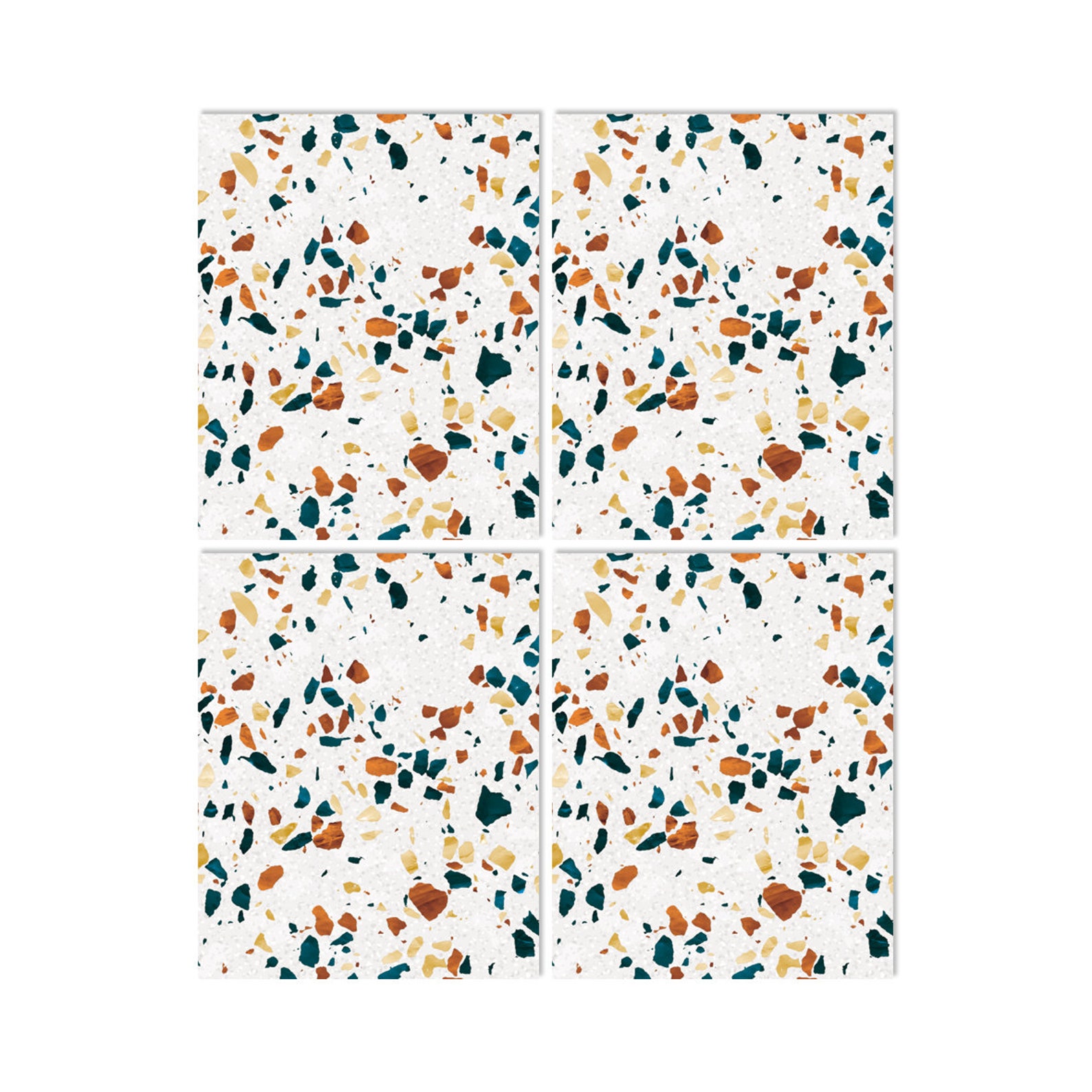 TILE DECAL / Tile Stickers- Set of 4 - "terrazzo 01" - Etsy