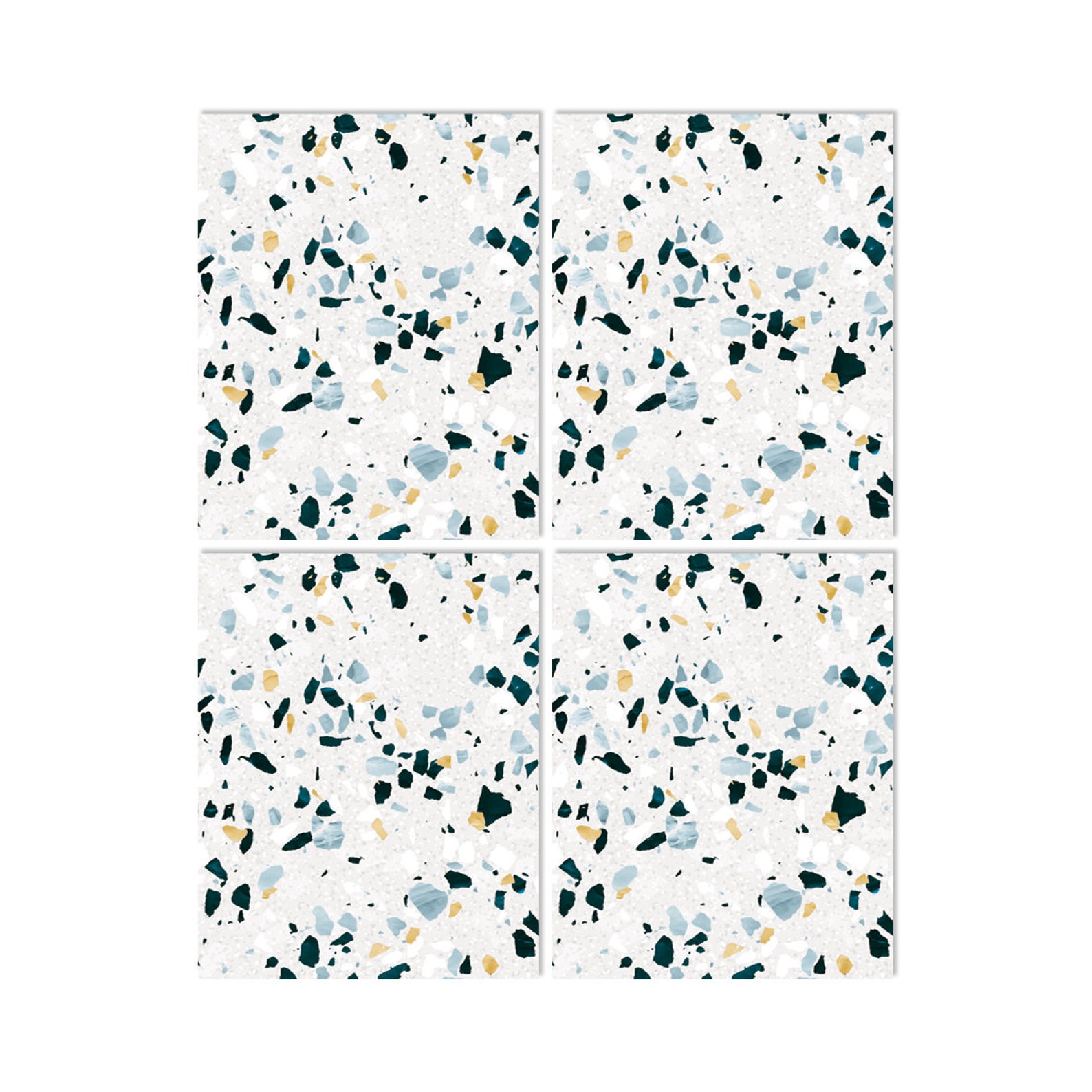TILE DECAL / Tile Stickers- Set of 4 - "terrazzo 02" - Etsy