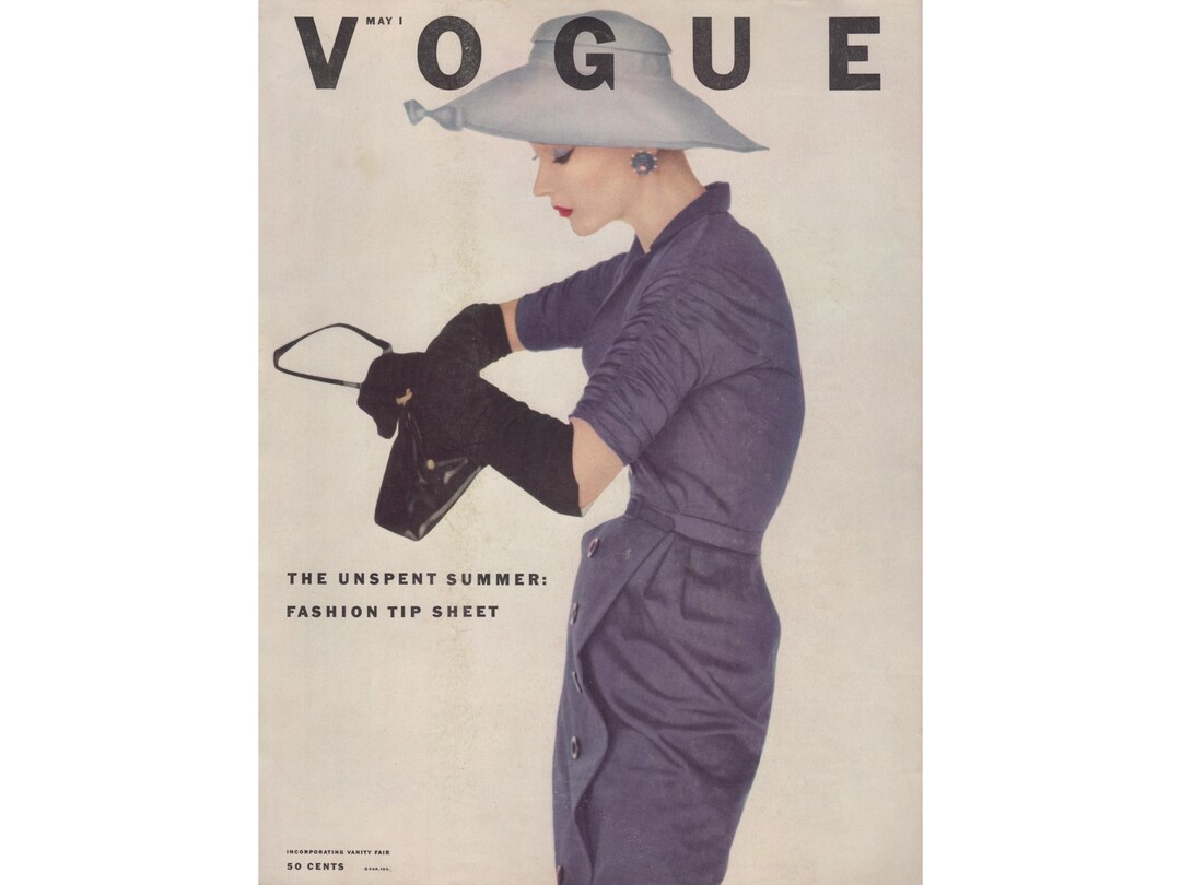 VOGUE US May 1, 1952 Vintage Fashion Magazine 1950s Retro Birthday ...