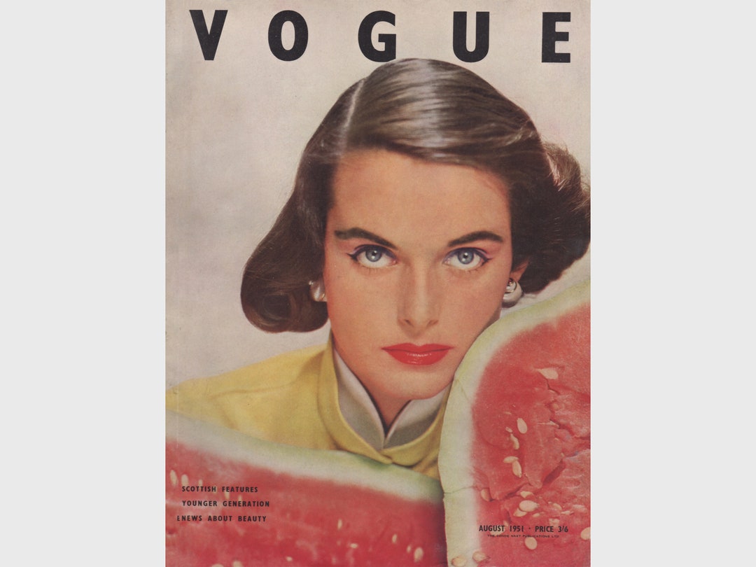 British VOGUE UK August 1951 Vintage Fashion Magazine 1950s - Etsy