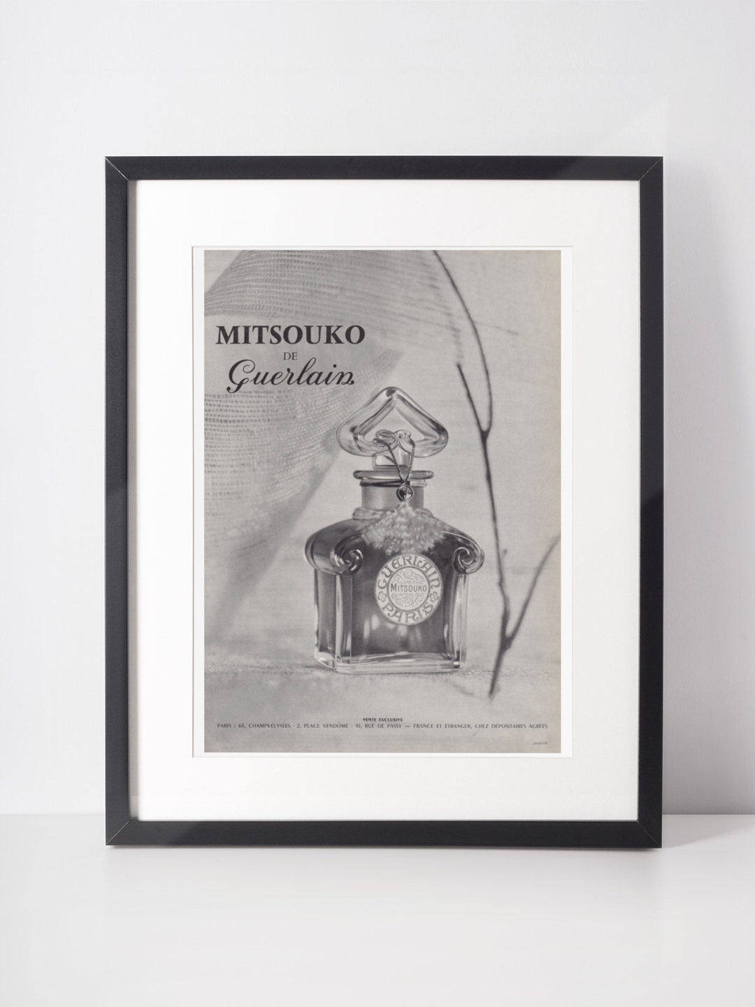 GUERLAIN 1961 Vintage Advertisement 1960s Mitsouko Perfume Parfum Print ...