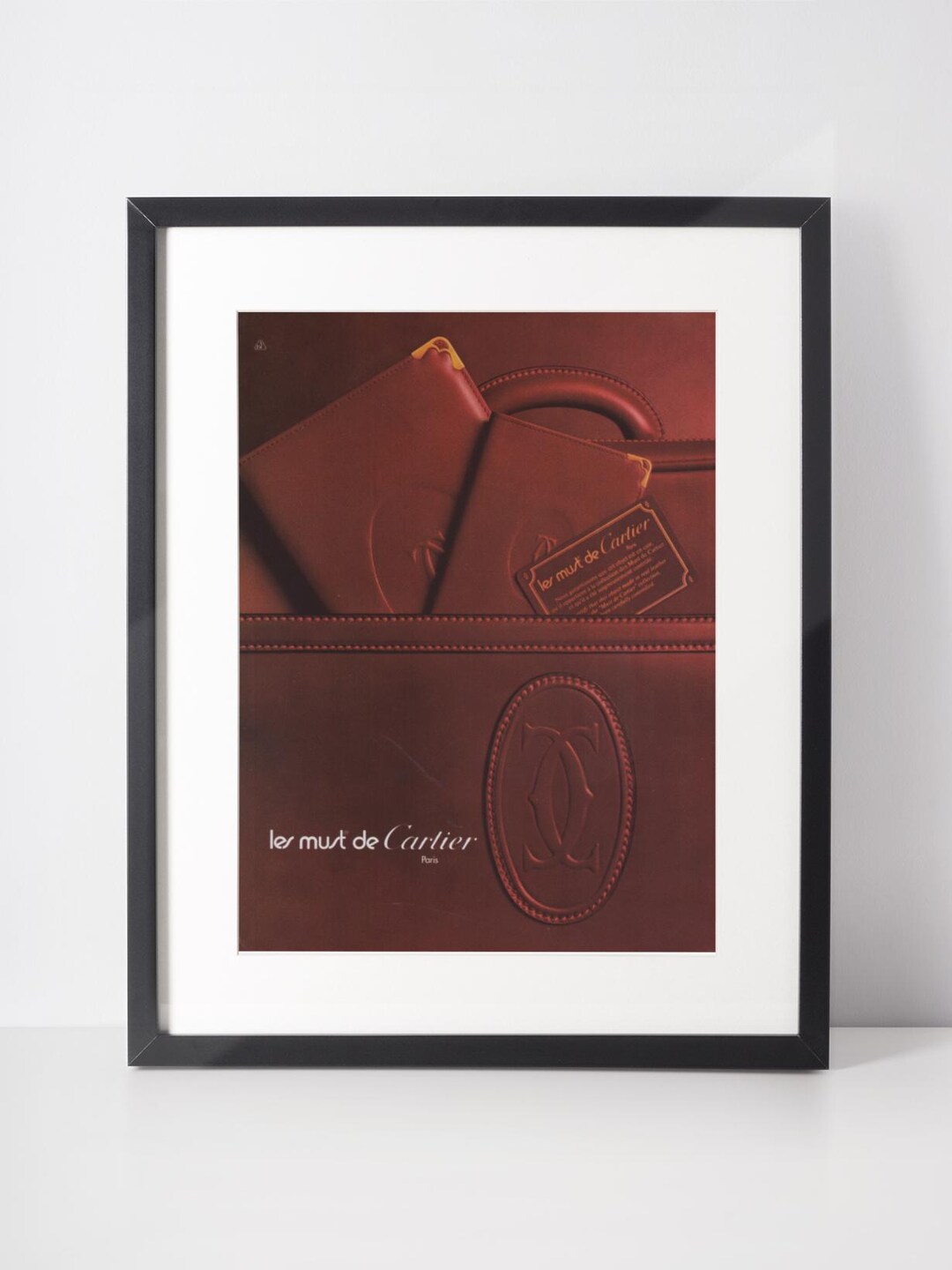 CARTIER 1982 Vintage Advertisement 1980s Luxury Leather Accessories ...