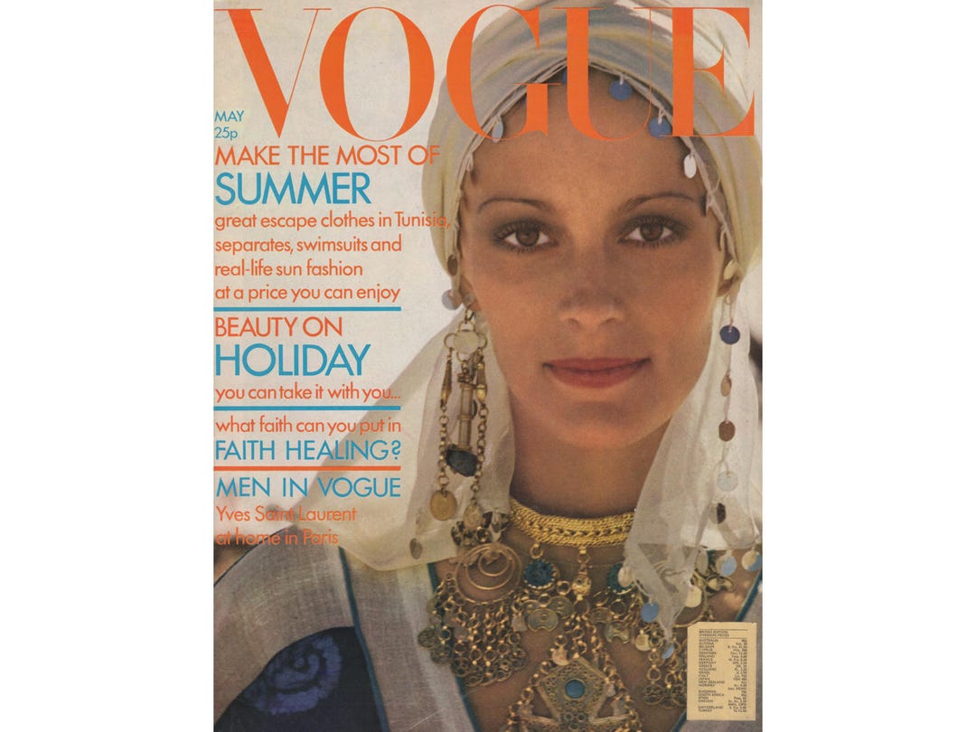 British VOGUE UK May 1972 Vintage Fashion Magazine 1970s Retro Birthday ...