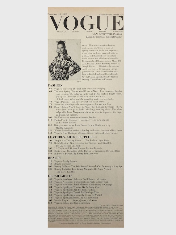 Notebook Inside Vogue Magazine