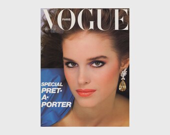 VOGUE PARIS August 1980 Vintage Fashion Magazine 1980s Retro Birthday ...