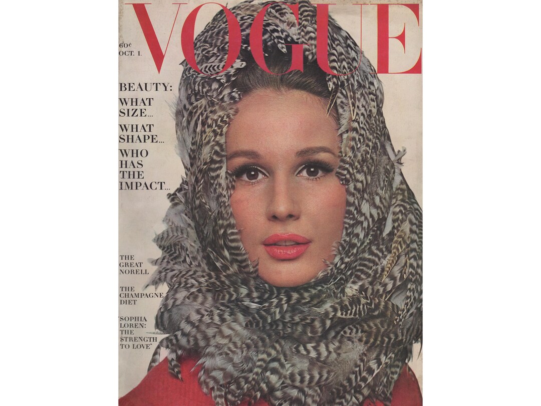 VOGUE US October 1, 1963 Vintage Fashion Magazine 1960s Retro Birthday ...
