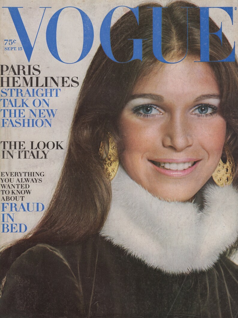 VOGUE US September 15th 1970 Vintage Fashion Magazine 1970s Retro ...