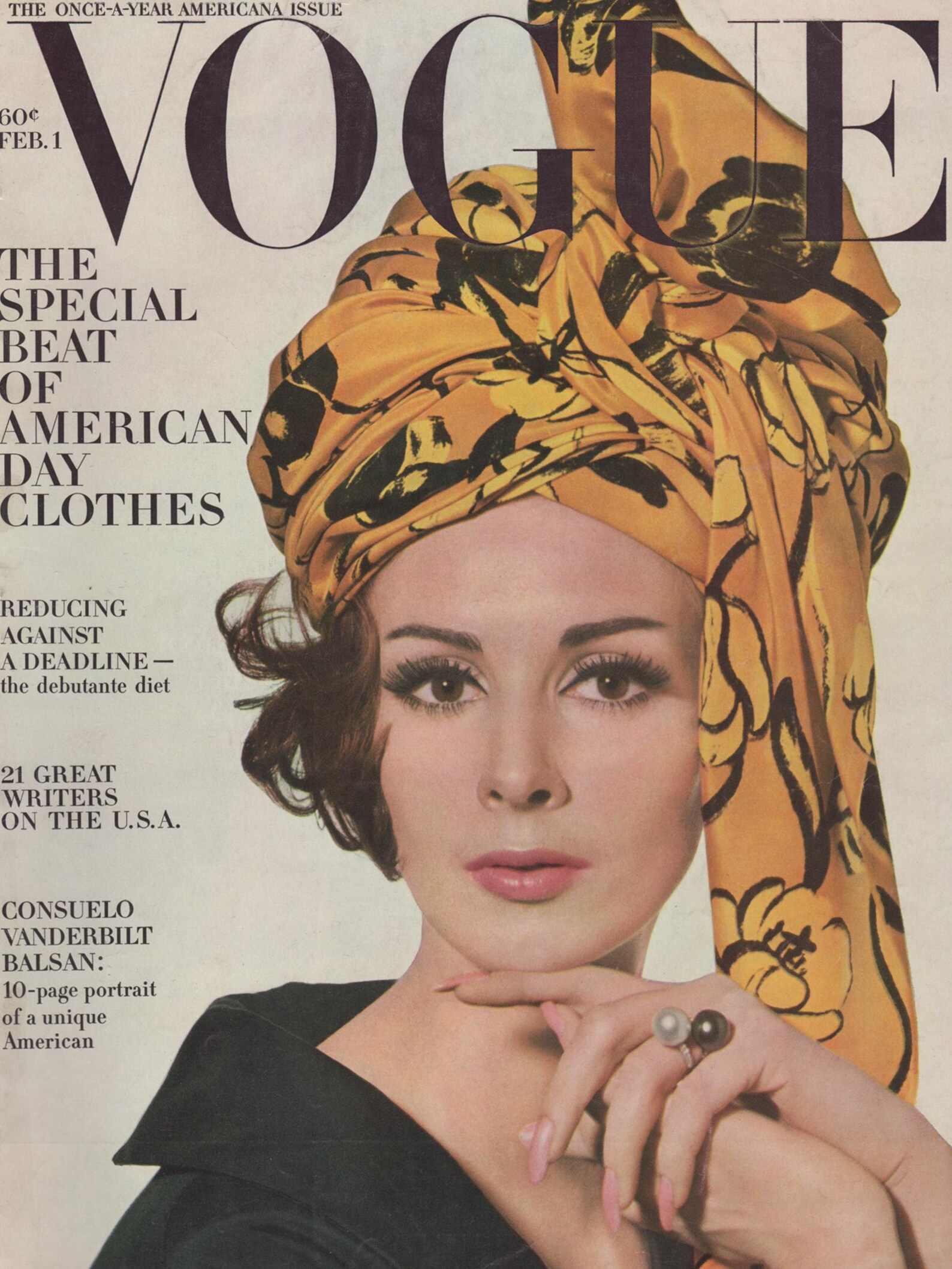 VOGUE US February 1, 1963 Vintage Fashion Magazine 1960s Retro Birthday ...