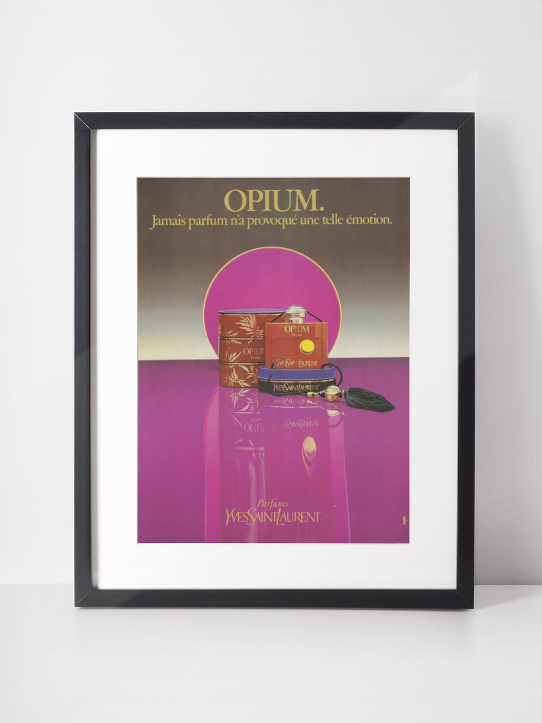 YVES SAINT LAURENT 1980 Vintage Advertisement 1980s Opium Perfume Print ...
