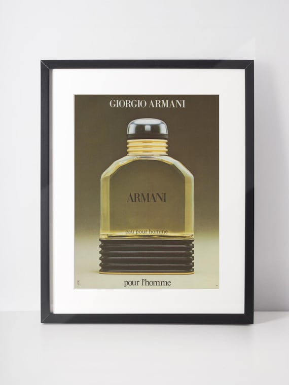GIORGIO ARMANI 1985 publicite vintage des annees 1980 parfum parfum magazine publicite impression art mural Noel petit ami mari cadeau cadeau pour lui Etsy France