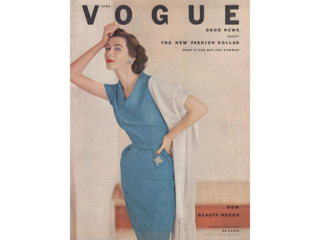 VOGUE US June 1952 Vintage Fashion Magazine 1950s Retro Birthday ...