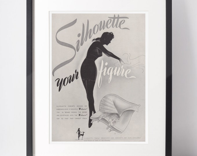 RETRO FASHION AD, Retro Risque Ad, Mid-century Poster Kitsch Retro Wall ...