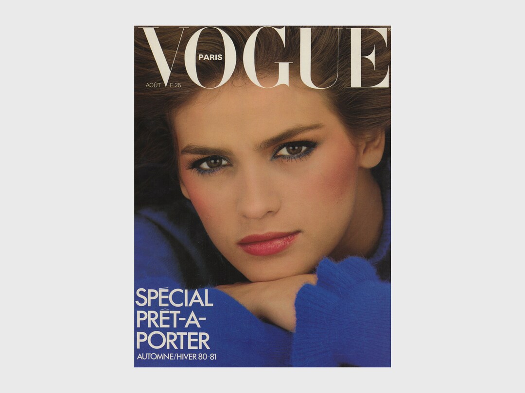 VOGUE PARIS August 1980 Vintage Fashion Magazine 1980s Retro Birthday ...