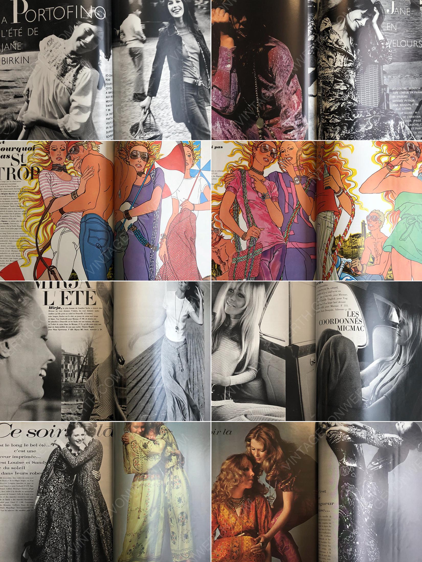 VOGUE PARIS June July 1970 Vintage Fashion Magazine 1970s Retro ...