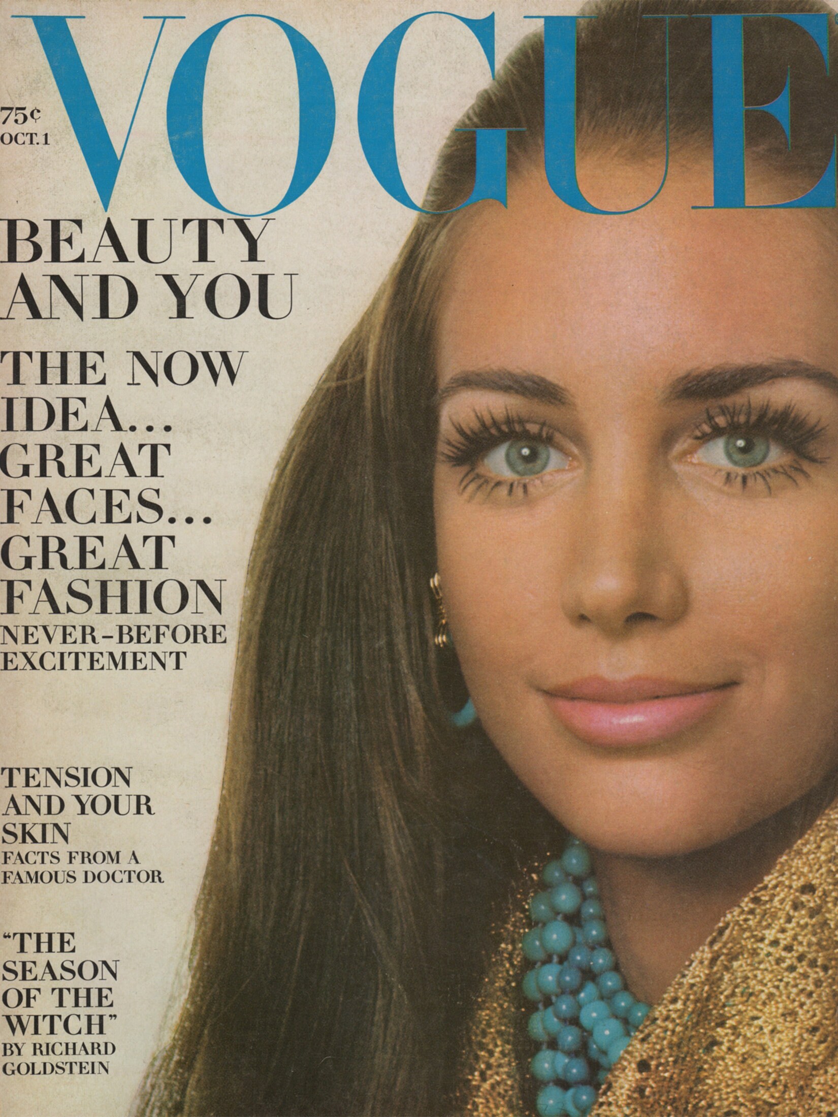 VOGUE US October 1st 1968 Vintage Fashion Magazine 1960s Retro Birthday ...