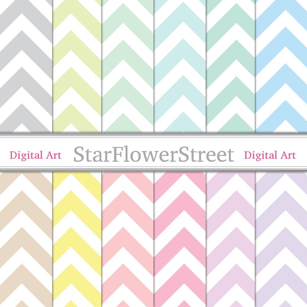 Instant Big Chevron Digital Paper Scrapbook Large Pattern - Etsy