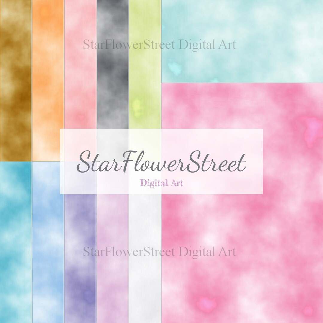 Watercolor Digital Paper Pastel Pink Mint Green Watercolor Printable ...