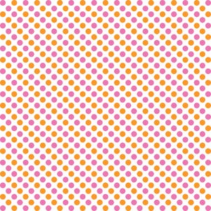 Pink Orange Chevron Polka Dot Digital Paper Hot Pink Instant Download ...