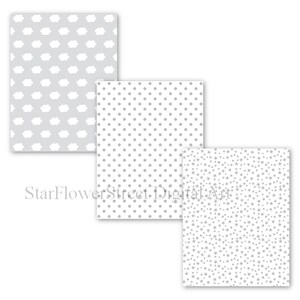 Gray Baby Digital Paper Printable Scrapbook Paper Boy Grey Star Chevron ...