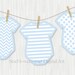Blue Baby Shower Decorations Banner Wishes for Baby Boy Cut Out ...
