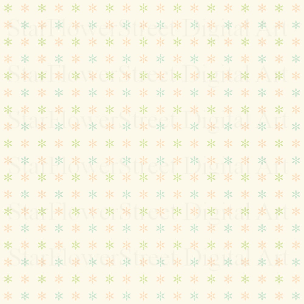Mint Green and Peach Digital Paper Scrapbook - Polka Dots Stripe ...