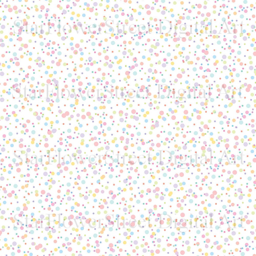 Confetti Overlay Png Digital Paper Transparent Pastel Dots Polka Dot ...