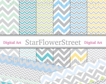 Chevron Gray Yellow | Etsy