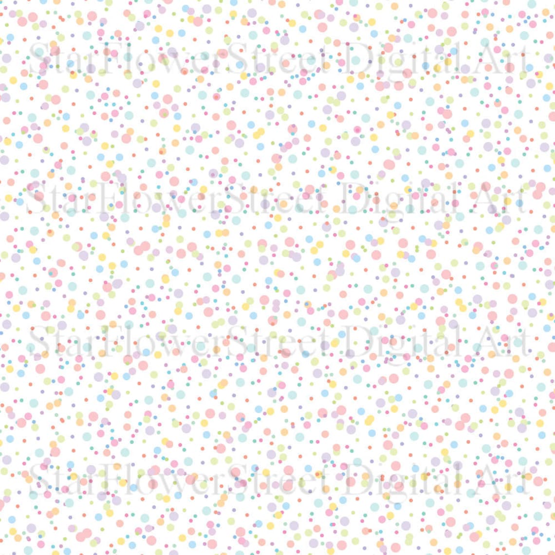 Confetti Digital Paper Pattern Dot Circle Pastel Pink Blue - Etsy
