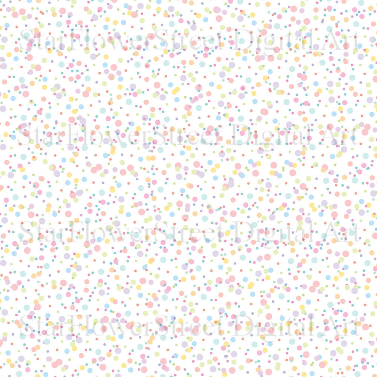 Confetti Digital Paper Pattern Dot Circle Pastel Pink Blue - Etsy