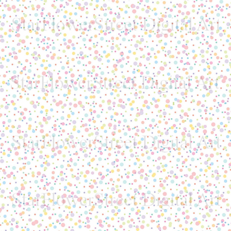 Confetti Dot Digital Paper Pastel Pattern Circle Pink Blue Purple Green ...