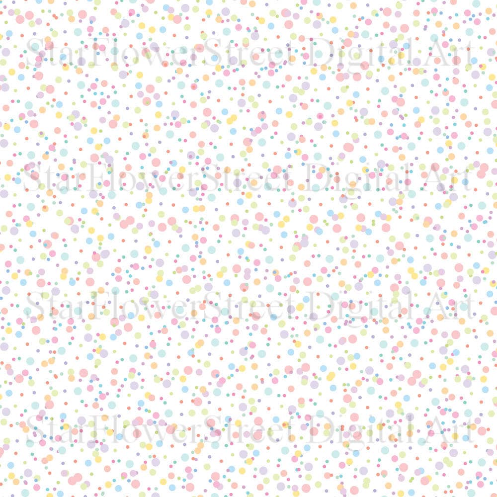Confetti Dot Digital Paper Pastel Pattern Circle Pink Blue Purple Green ...