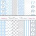 Elephant Digital Paper Scrapbook Background Baby Blue Grey | Etsy