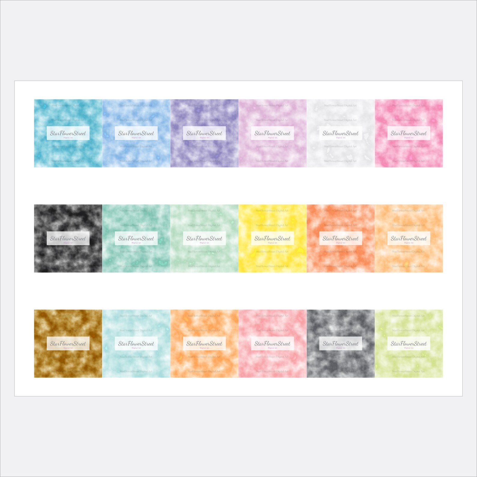 Watercolor Digital Paper Pastel Pink Mint Green Watercolor Printable ...