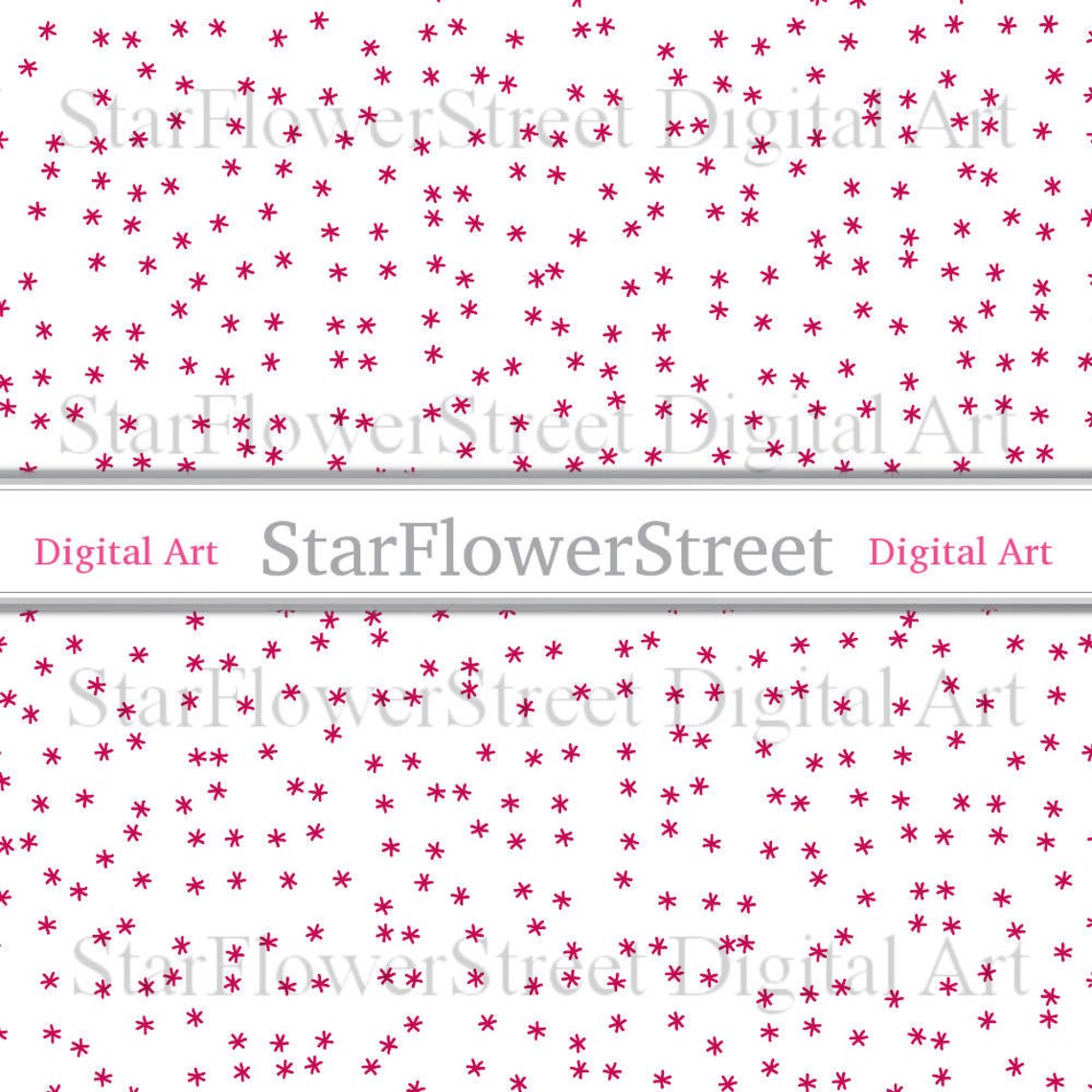 Winter Holiday Digital Paper Pattern Confetti Snowflake Stars | Etsy