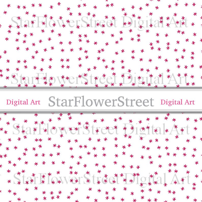Winter Holiday Digital Paper Pattern Confetti Snowflake Stars | Etsy