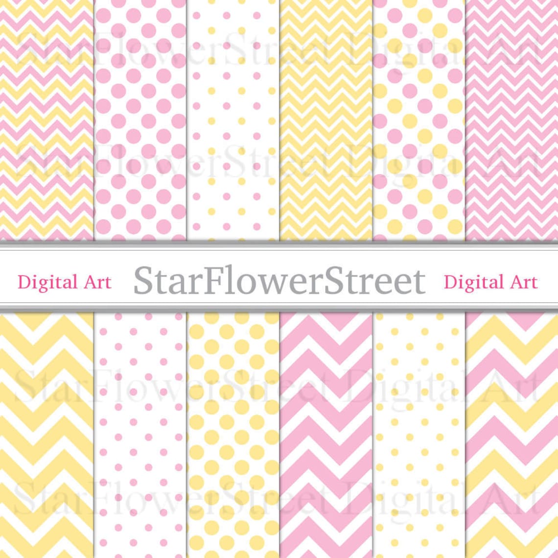 Pink Lemonade Digital Paper yellow girl DIY baby shower party | Etsy