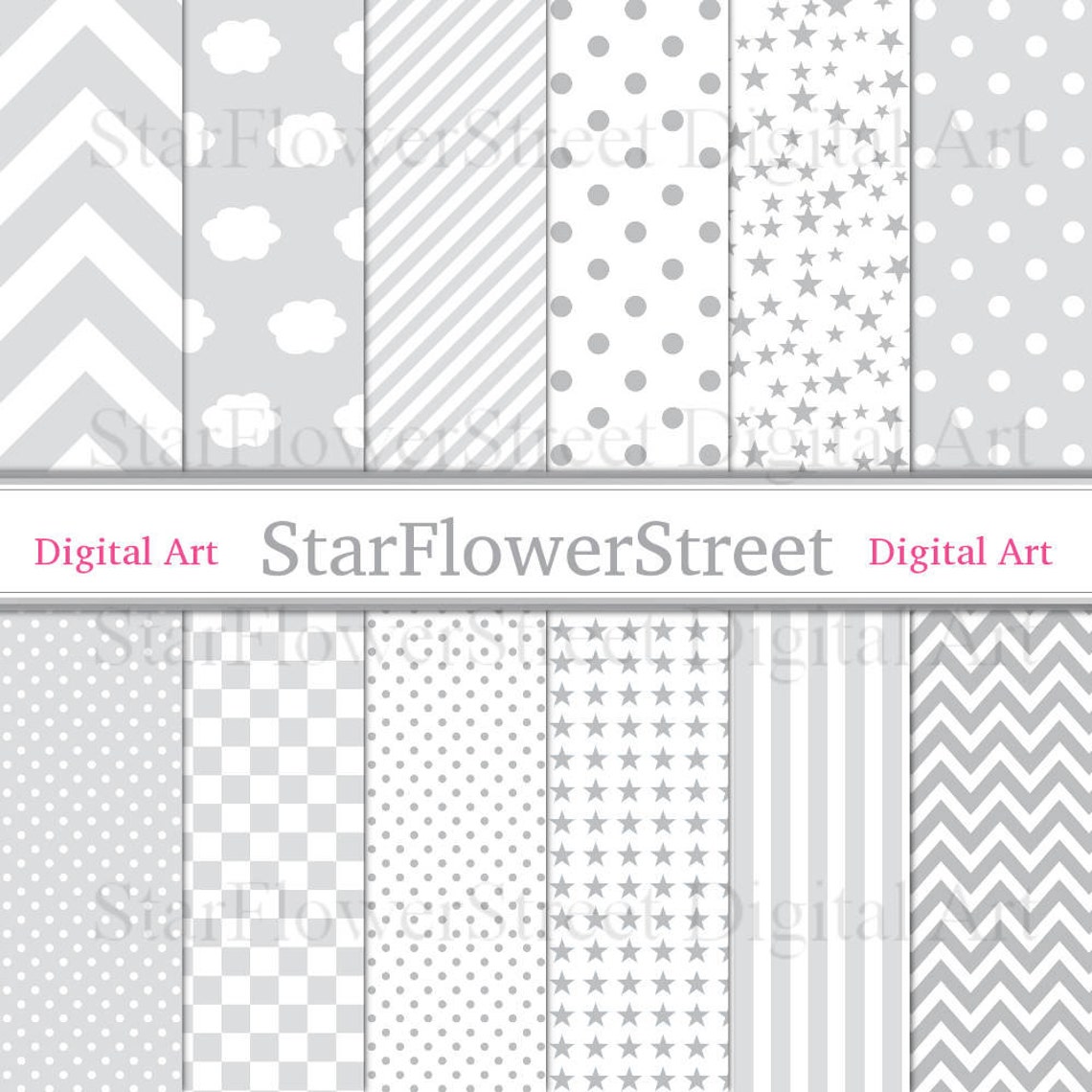 Gray Baby Digital Paper Printable Scrapbook Paper Boy grey | Etsy
