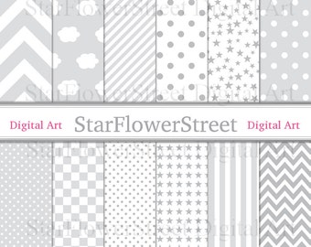 Instant Download Chevron Polka Dot Digital Paper Scrapbook - Etsy