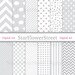 Gray Baby Digital Paper Printable Scrapbook Paper Boy Grey Star Chevron ...