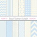 Baby Blue Digital Paper & Cream - Soft Blue Patterned Boy Scrapbook ...