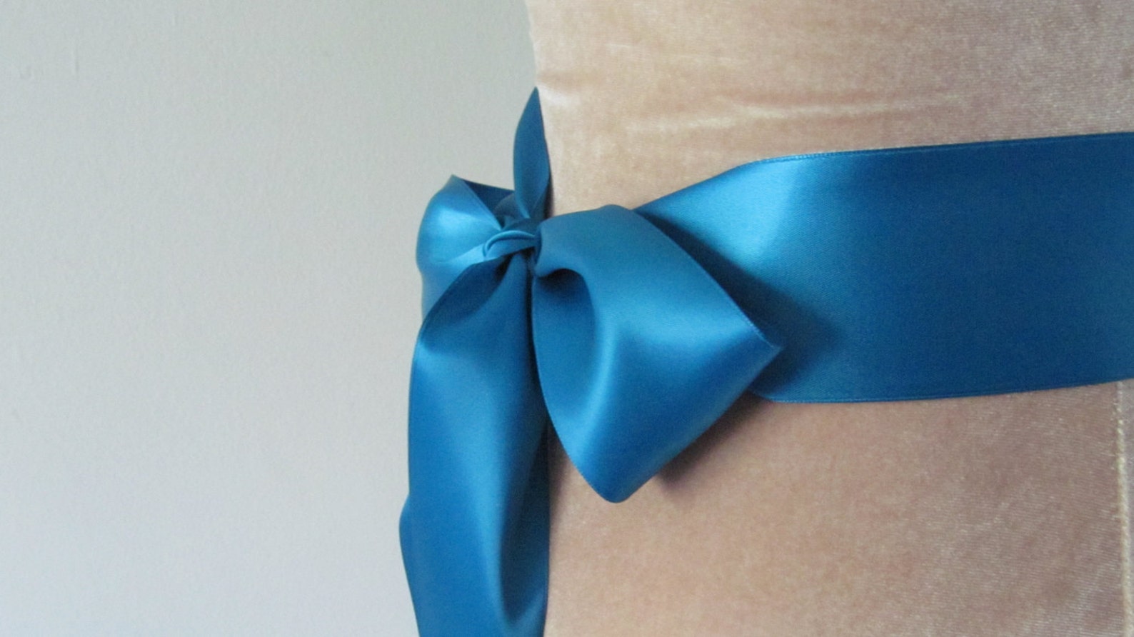 Bahama Blue Bridal Sash / Double Face Sash Ribbon / Ribbon Sash / DIY ...