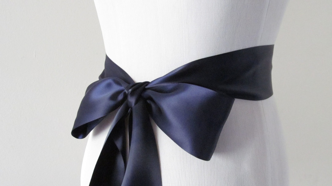 Dresden Blue Bridal Sash / Double Face Sash Ribbon / Ribbon Sash / 12ft ...