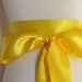 Yellow Bridal Sash / Double Face Sash Ribbon / Ribbon Sash / DIY Sash ...