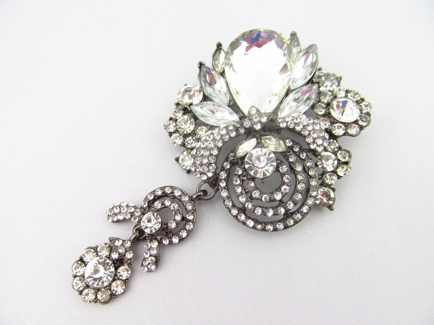 Rhinestone Bridal Brooch / Bridal Brooch / Crystal Brooch | Etsy