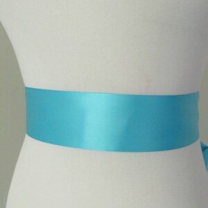 Turquoise Bridal Sash / Double Face Sash Ribbon / Ribbon Sash / Sash ...